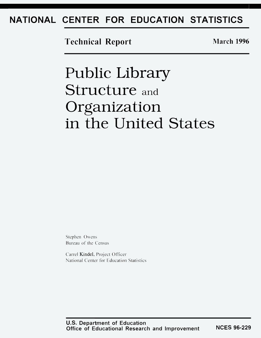 Public Library Structure and Organization in the United States ...